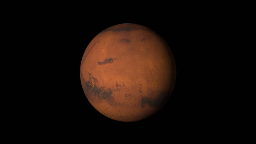 Animated One Revolution Of Planet Mars With Correct Rotation Direction ...