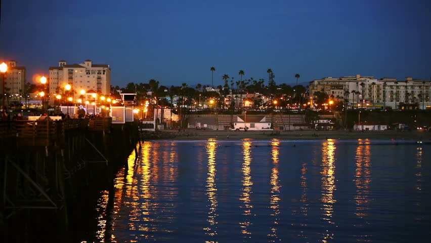 Stock video of oceanside city view from pier at | 5923676 | Shutterstock