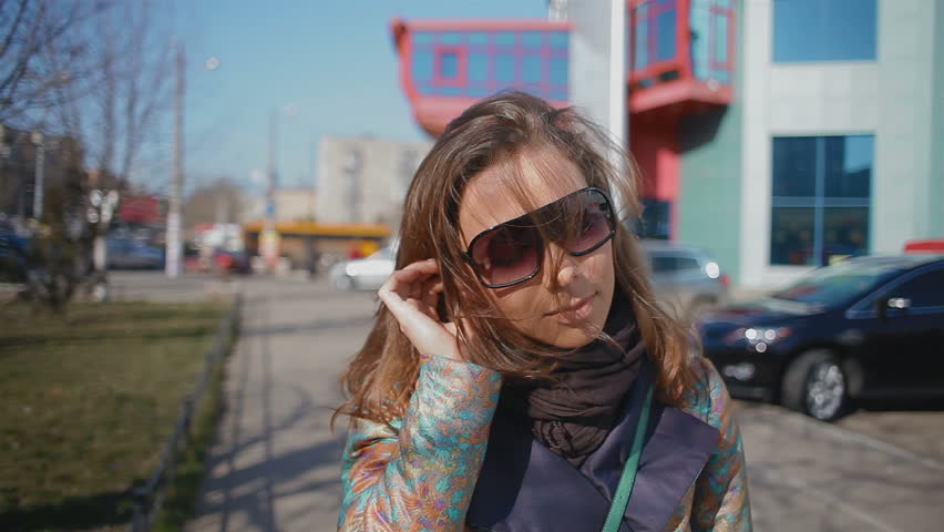 Stock video of sad girl walking on a city | 5970686 | Shutterstock
