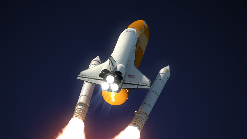 Space Shuttle Launch. 3D Animation. Séquences vidéo libres de droit ...