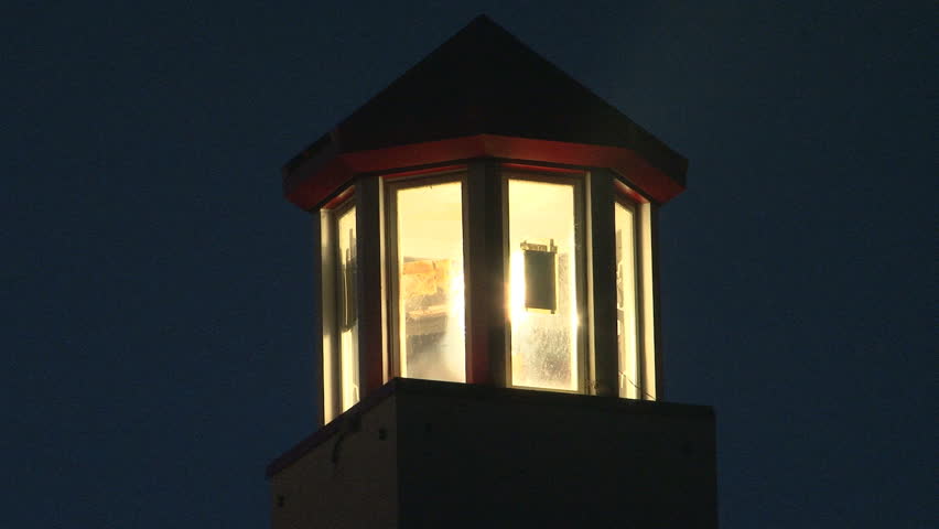 Stock video of lighthouse beacon close up at night | 632266 | Shutterstock