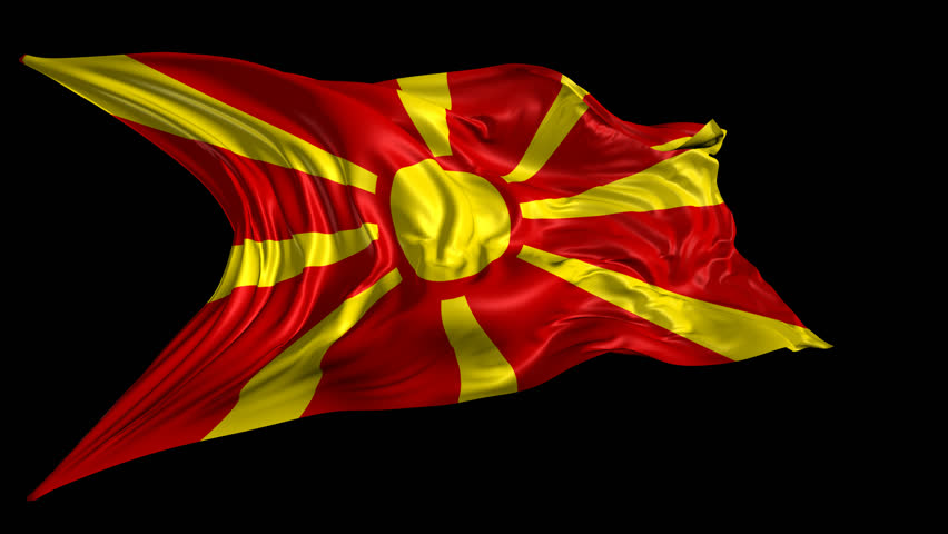 Flag Of Macedonia Beautiful 3d Animation Of The Macedonia Flag In Loop ...