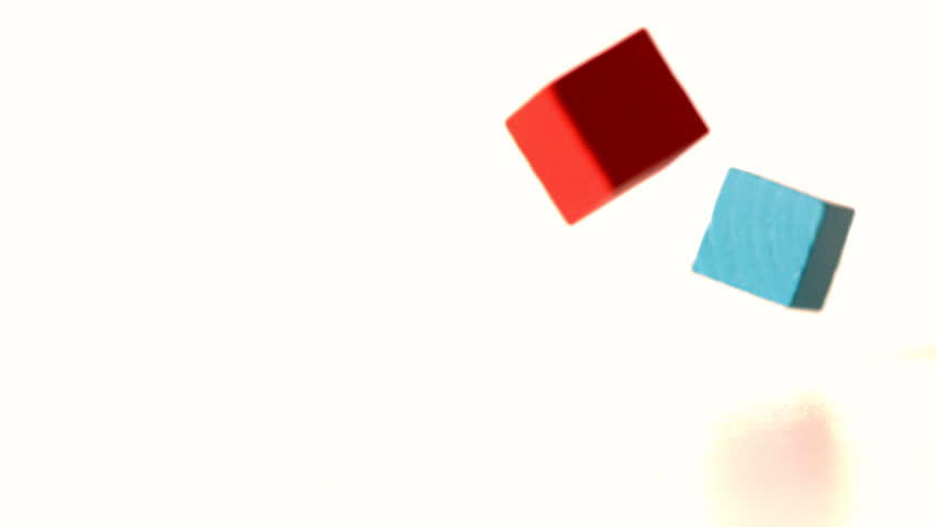Building Blocks Falling and Bouncing Stock Footage Video (100% Royalty ...