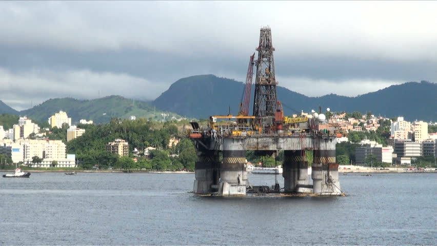 Stock video of brazil - oil platform at guanabara | 6351416 | Shutterstock