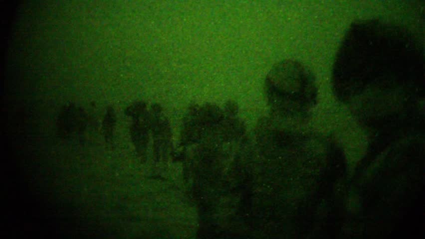 Stock video of night vision: special ops soldiers with | 6376406 ...