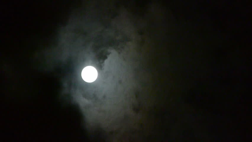 Full Moon at Cloudy Sky,night Stock Footage Video (100% Royalty-free ...