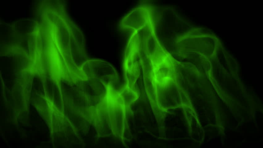 Animated Stream, Jet Of Green Toxic Smoke Or Gas Spreading Against ...