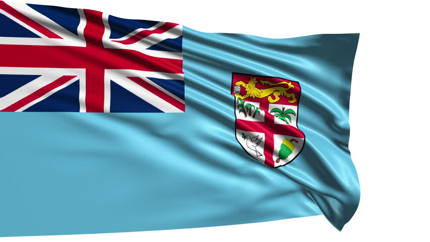 Flag Of Fiji With Fabric Structure; Looping Stock Footage Video 6727867 ...