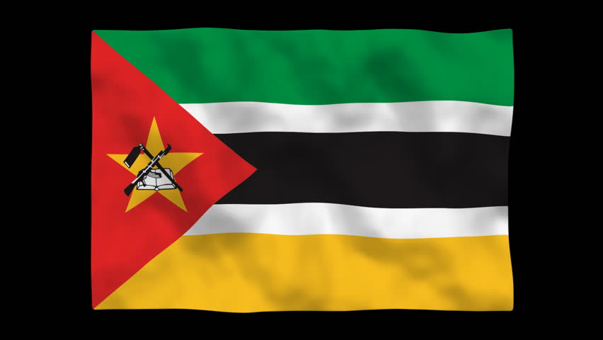 National Flag. Moz Mozambique. Stock Footage Video (100% Royalty-free ...