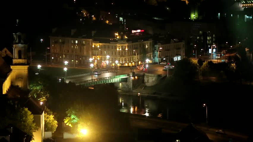 Stock Video Clip of Vilnius ??nightlife | Shutterstock