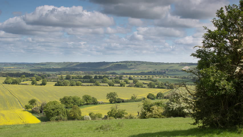 Timelapse Of Beautiful English Countryside Scenery On A Summer's ...