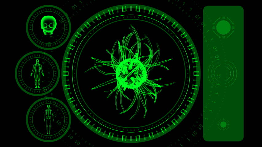 Virus Scan Screen - Hi-tech 20 (HD) - 3D Animation. Medical, Scientific ...