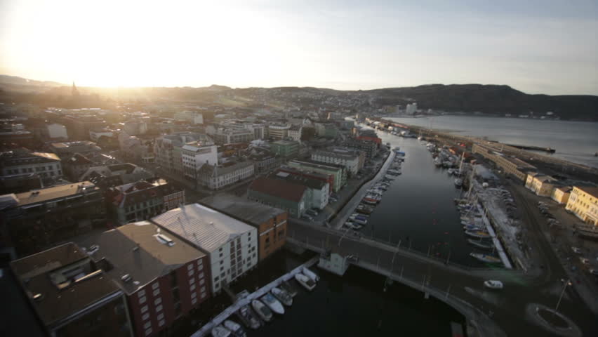 Aerial View Of Trondheim City, Norway Stock Footage Video 1007635693 ...