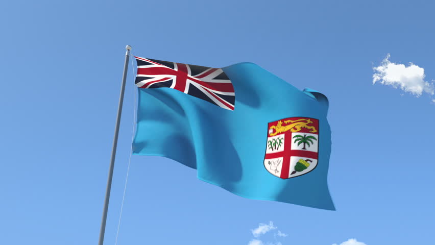 The Flag of Fiji Waving Stock Footage Video (100% Royalty-free) 7073956 ...