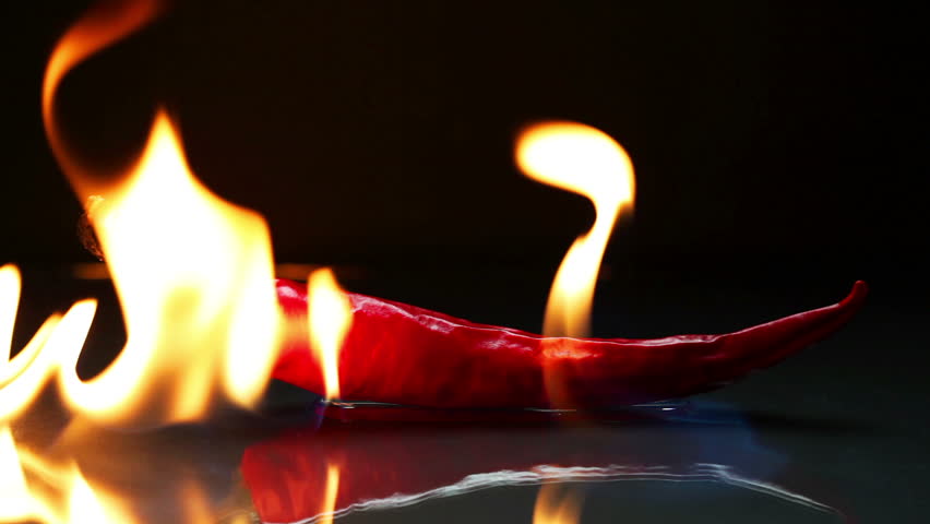 Burning Red Chili Pepper Stock Footage Video (100% Royalty-free ...