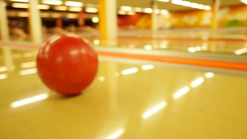 Stock video of bowling ball rolling in slow motion | 7150966 | Shutterstock