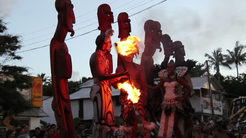 Stock video of parade tapati festival easter island, rapa | 7265596 ...