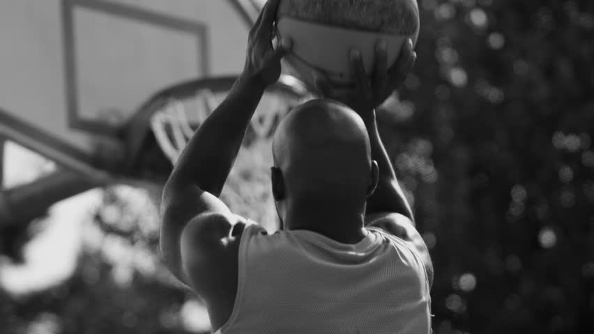 Basketball Player Shoots and Scores Stock Footage Video (100% Royalty ...