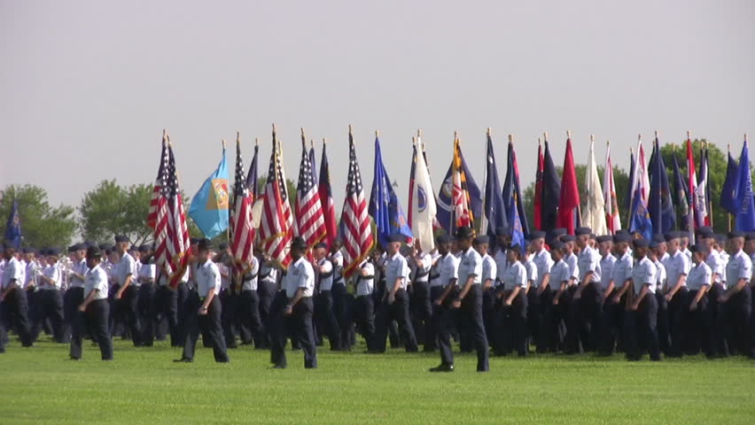Video Of USAF Enlisted Basic Training Graduates Marching With State And ...