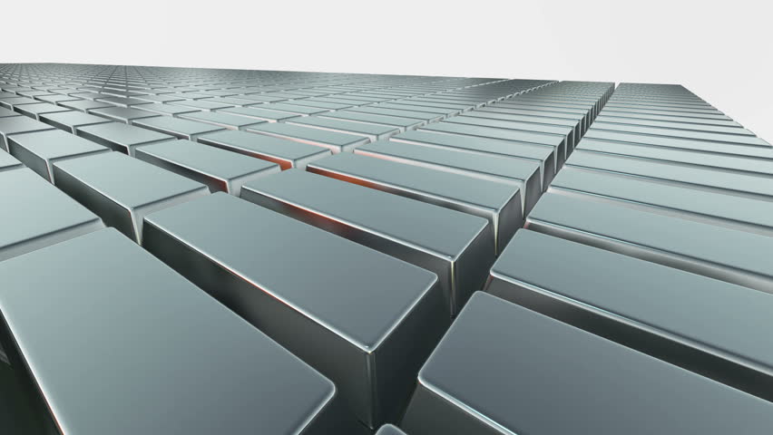 Stock video of stack of silver bars closeup animation. | 7571716 ...