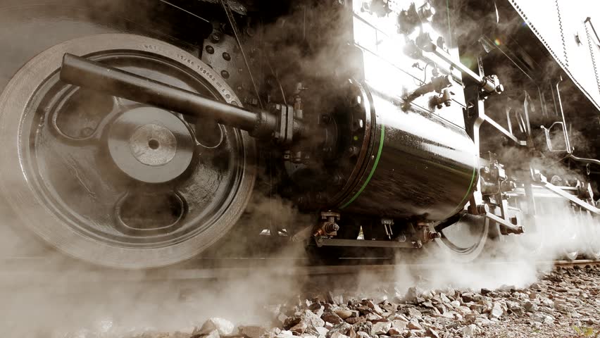 Close up of Steam Engine Stock Footage Video (100% Royalty-free ...