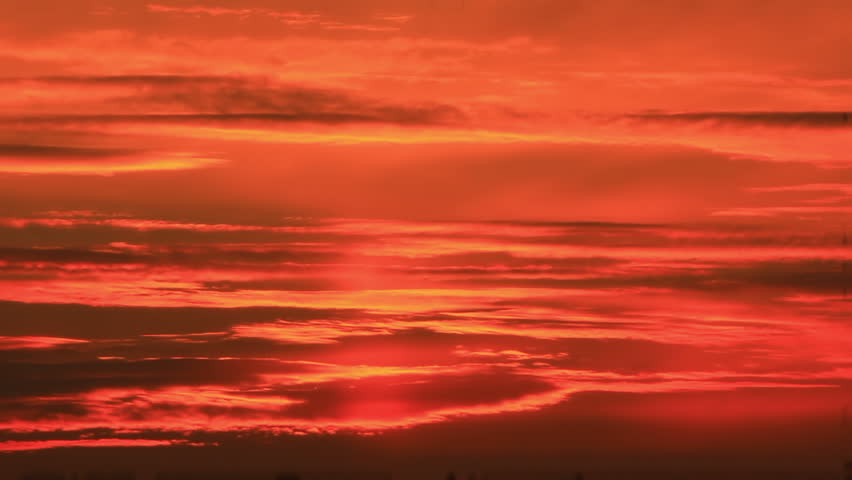 Red Dramatic Sky with Clouds. Stock Footage Video (100% Royalty-free ...