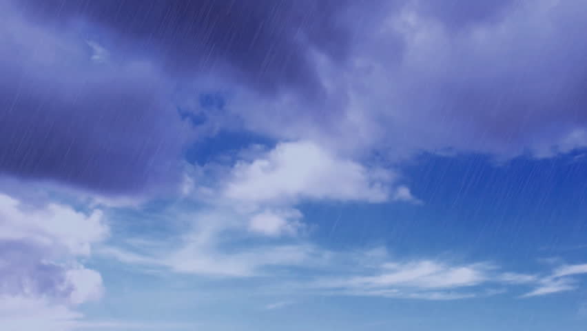 Blue Clouds Dark Heavy Rain Stock Footage Video (100% Royalty-free ...