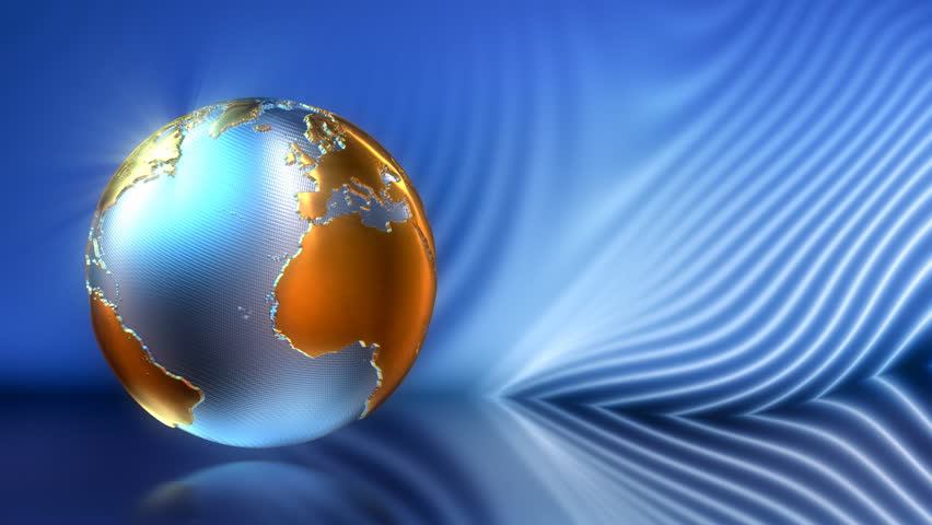 Metallic Earth Rotating On a Stock Footage Video (100% Royalty-free ...