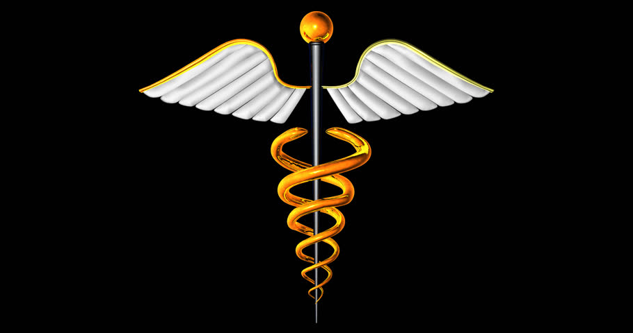 Animated Medical Symbols Caduceus Stock Footage Video 3783131 ...