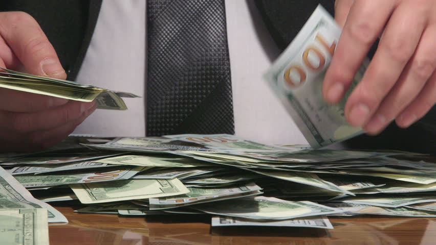 Business Person Sorting Us 100 Stock Footage Video (100% Royalty-free ...