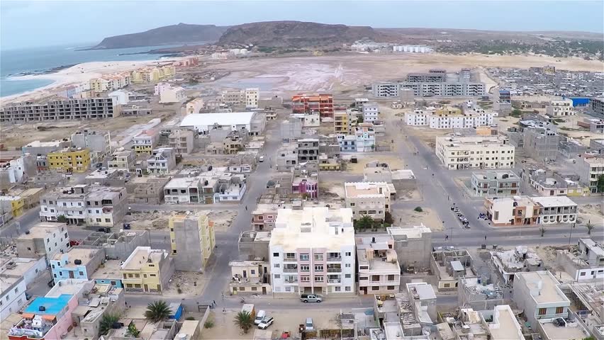 Aerial View Of Sal Rei City In Boavista Cape Verde - Cabo Verde Stock ...
