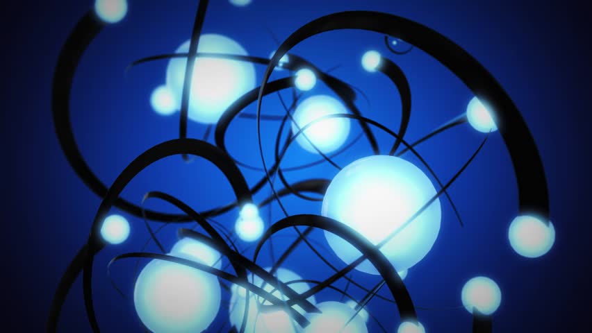 Stock video of abstract background blue glowing light orbs | 8632966 ...