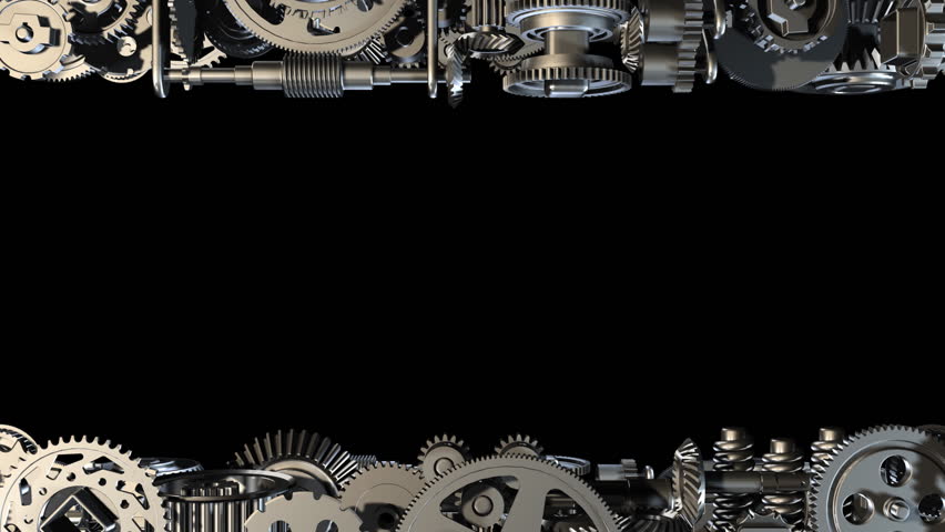 3d Animated Border Witch Clockwork Machine. Seamless Loop. Alpha ...