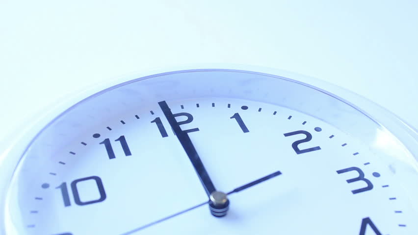 Stock video of clock strikes noon isolated on white | 8889526 ...