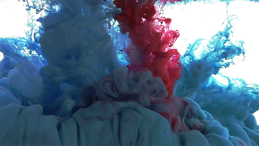 Stock Video Clip of Color drop falling in water creating a | Shutterstock