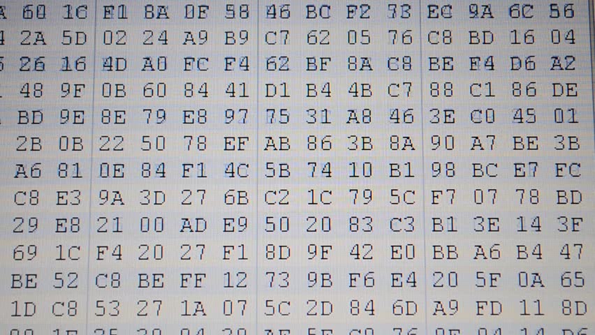 Hexadecimal Digital Data Columns Tilt Loop Stock Footage Video 3570707 ...