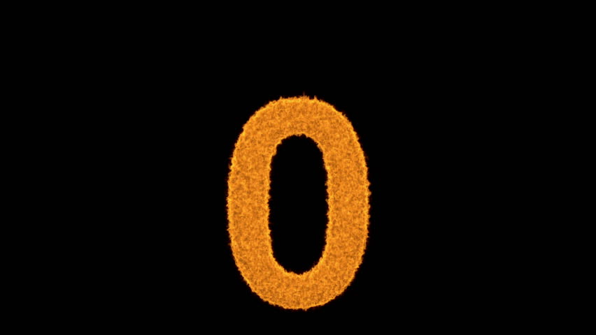 Flaming Number Zero Centred On Stock Footage Video (100% Royalty-free ...