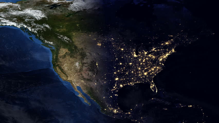 Planet Earth Time-lapse Of North America (FULL 4k HD) Stock Footage ...