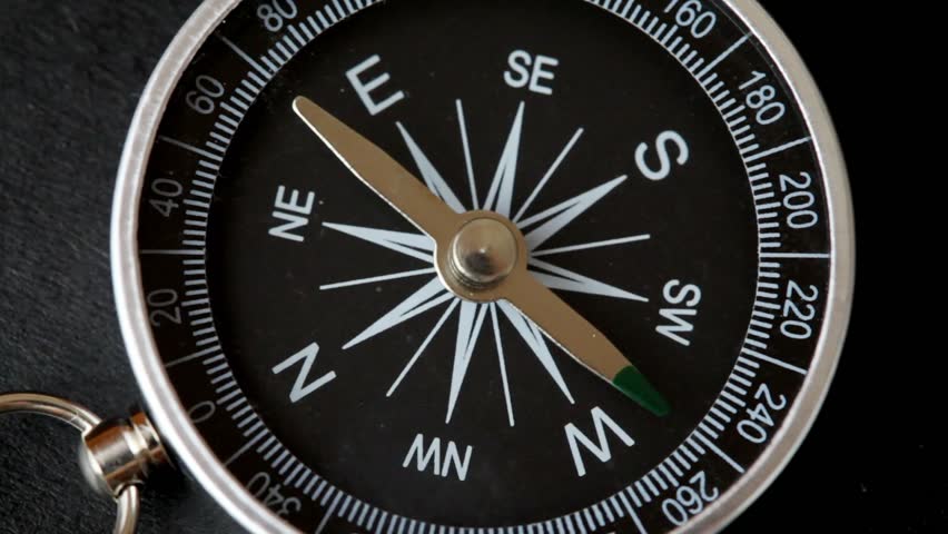 Top View of Rotating Compass Stock Footage Video (100% Royalty-free ...